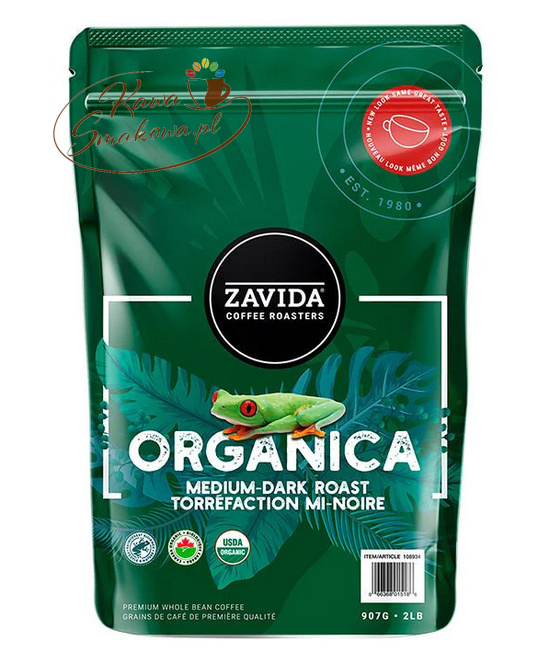 Kawa ZAVIDA Organiczna (Organica) 907g kawa ziarnista| Sklep internetowy kawasmakowa